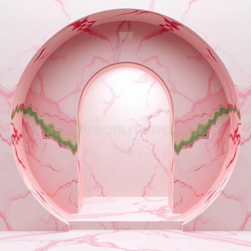 Immersive Pastel Portal stock illustration. Illustration of green ...