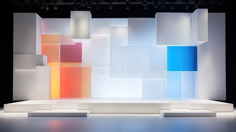 Minimalist Charm of a Panel Mock Up, Hidden Lights and Shadows on a ...