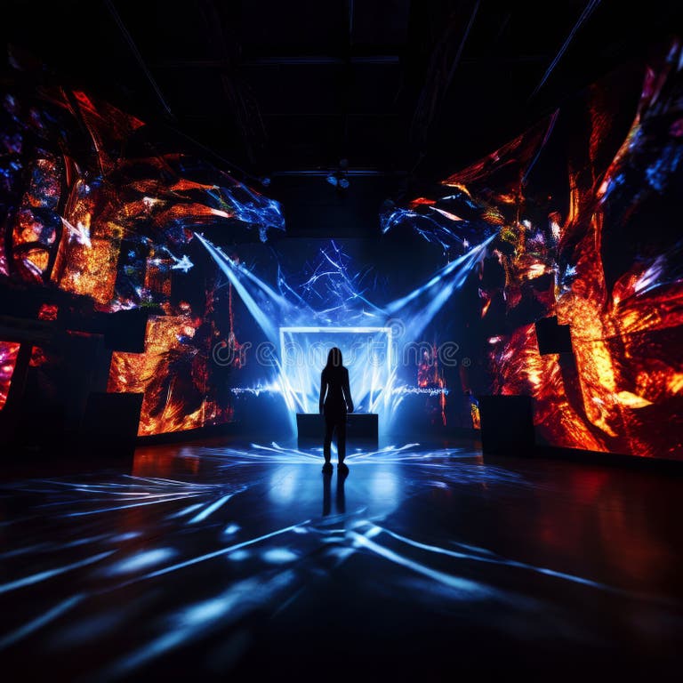 Immersive Projection Mapping a Projection Mapping I Stock Illustration ...