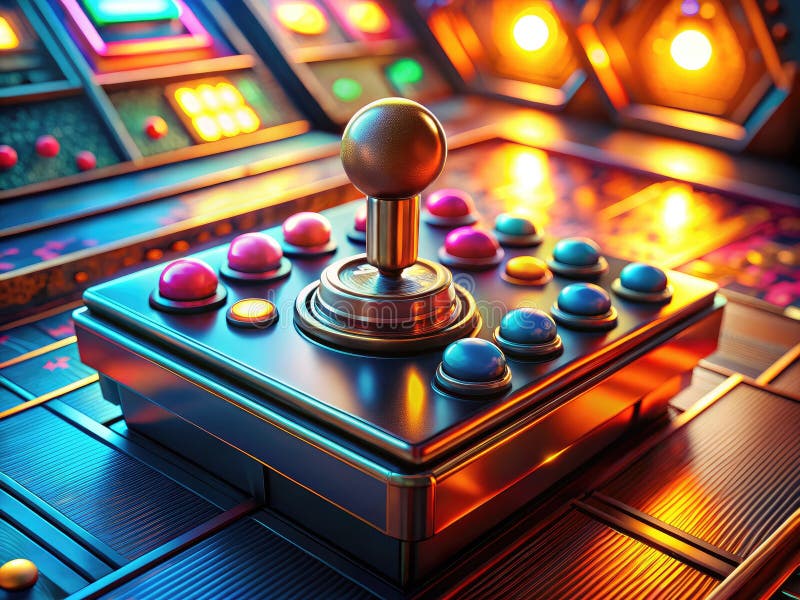 Immersive Retro Arcade Machine a 3D Render Exploding with Vintage ...