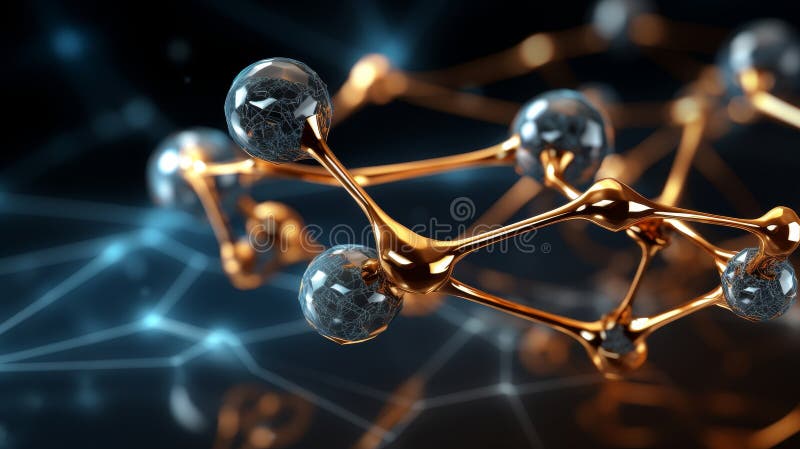 Immersive Science Background with Captivating and Detailed Molecular ...