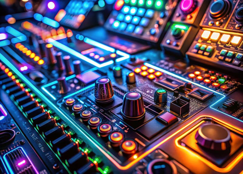 Immersive SciFi Interface Design Futuristic Radio Control Panel for ...