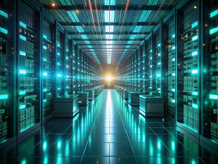 Immersive Server Room Visualization a Deep Dive into Futuristic Data Processing and Network ...