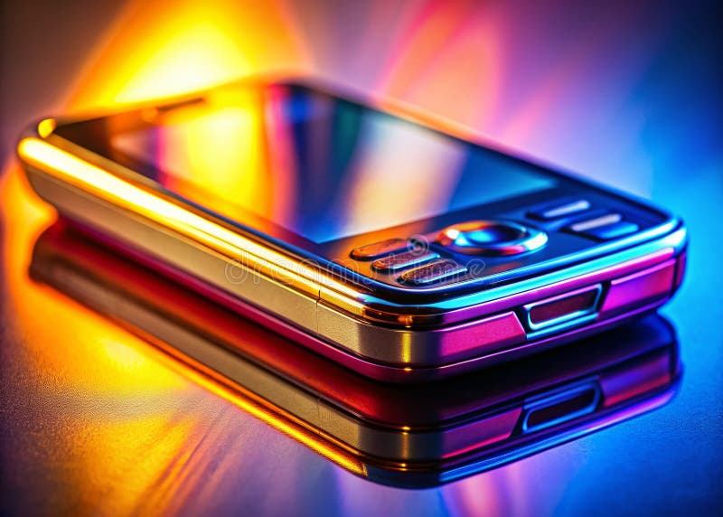 Immersive Smartphone Display Closeup View of Modern Mobile Phone Screen ...