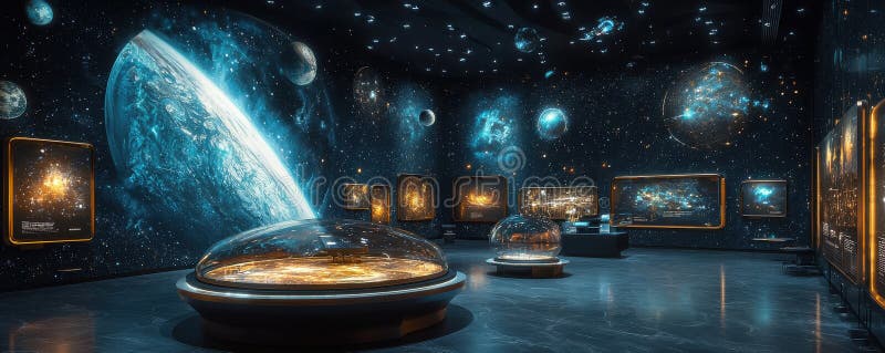 Immersive Space Science Museum Featuring Astronomic Displays on a ...