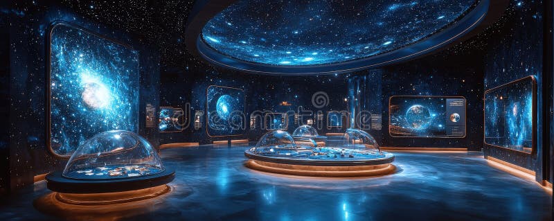 Immersive Space Science Museum Featuring Astronomic Displays on a ...