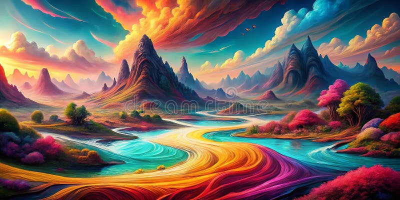 Immersive Surreal Landscape Wallpaper a 1920x1080 Abstract Desktop ...