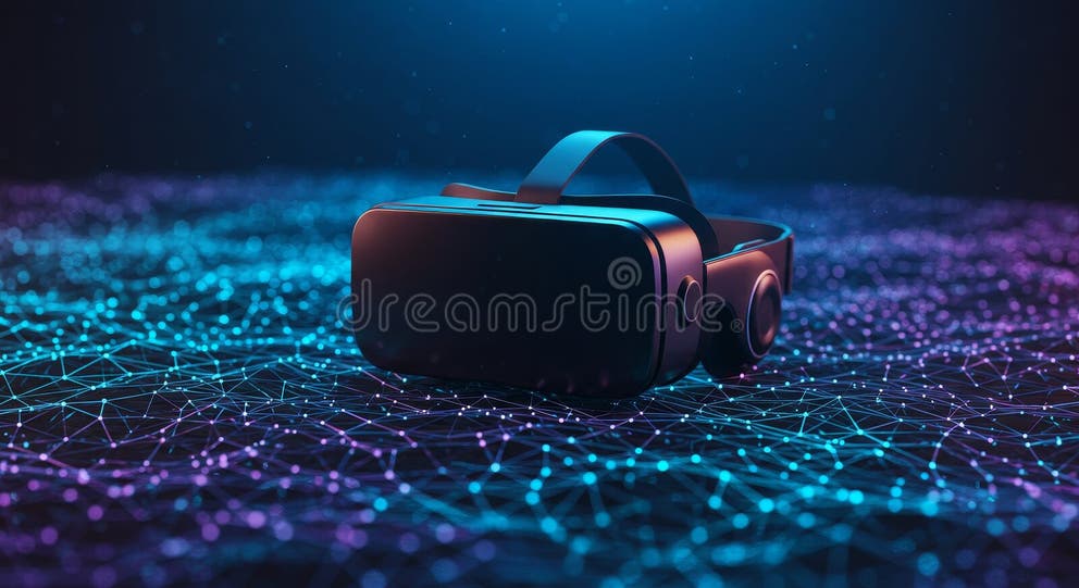 Virtual Reality Headset on Futuristic Network Immersive Technology ...