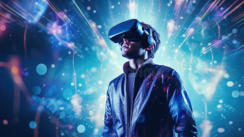 Immersive Technology Template Stock Illustration - Illustration of ...