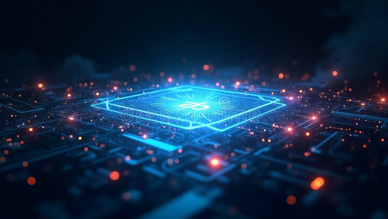 Immersive View into a Futuristic Processor Where Light Pulses Simulate ...