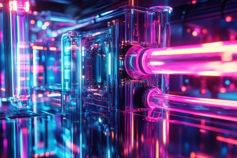 Immersive View of Futuristic Supercomputer Facility with Advanced ...