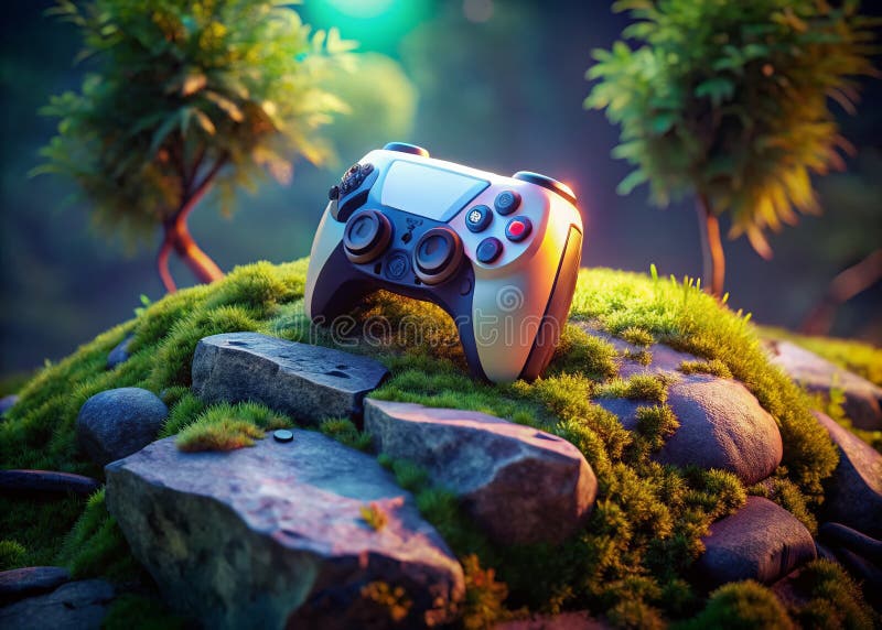 Immersive Virtual Reality Experience a Candid Shot of a VR Controller ...