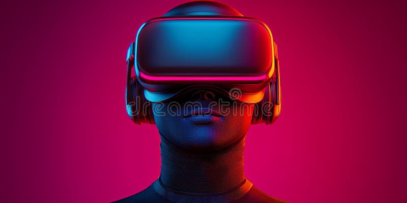Immersive Virtual Reality Experience with Futuristic Theme Stock ...