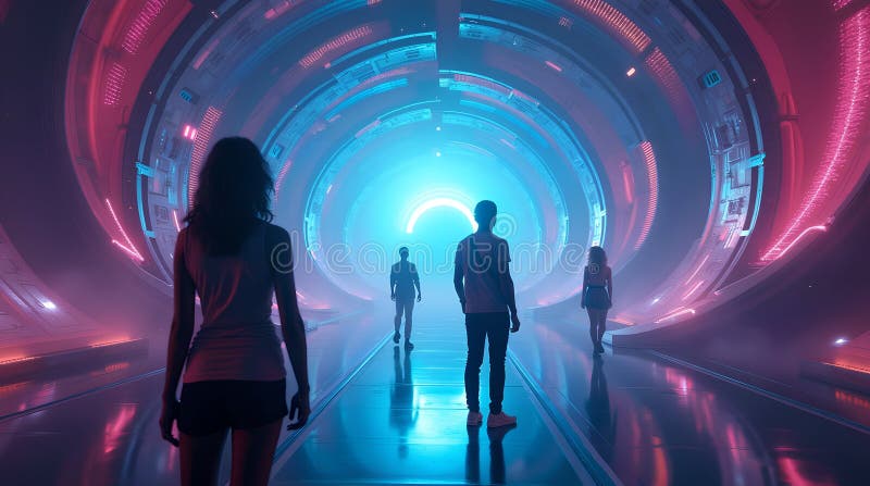 Immersive Virtual Reality Metaverse Scenes. Digital Worlds. Uturistic ...