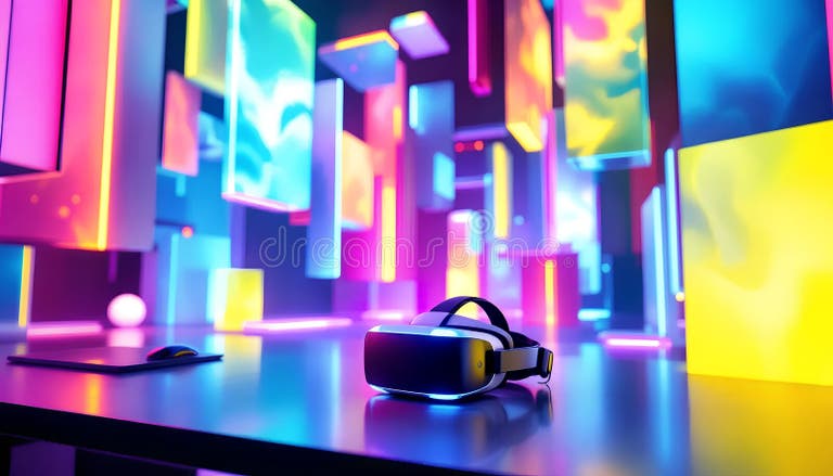 Immersive Virtual Reality Metaverse Scenes. Digital Worlds. Uturistic ...