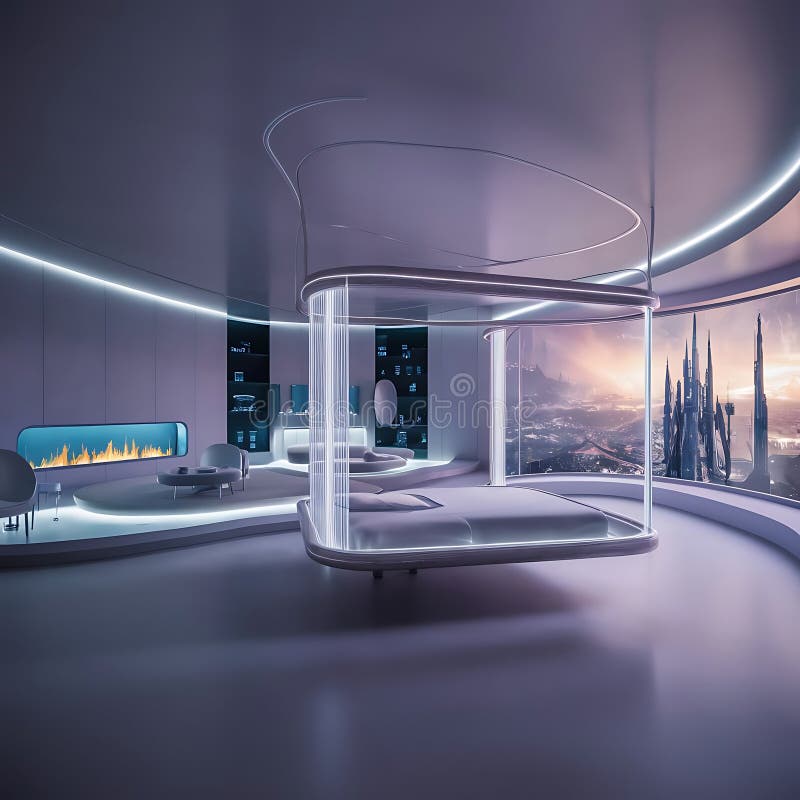 Immersive Virtual Reality Mockup, Modern Living Room Interior Design ...