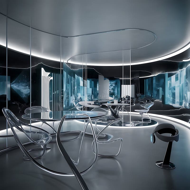 Immersive Virtual Reality Mockup, Modern Living Room Interior Design ...