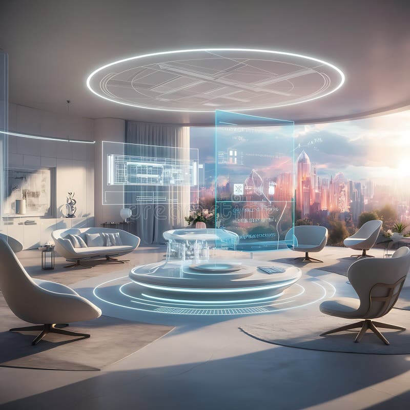 Immersive Virtual Reality Mockup, Modern Living Room Interior Design ...