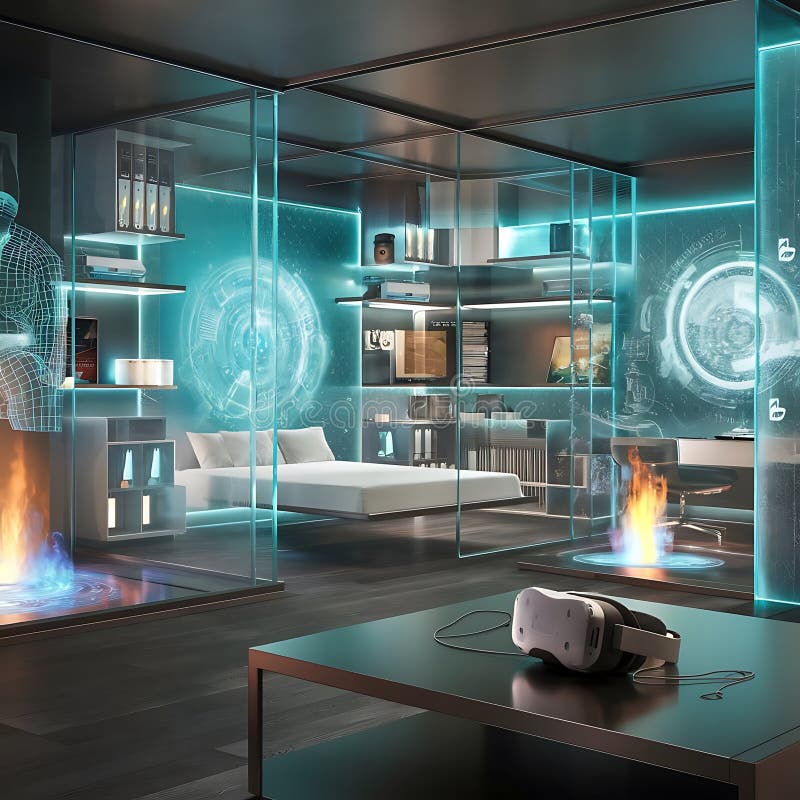 Immersive Virtual Reality Mockup, Modern Living Room Interior Design ...