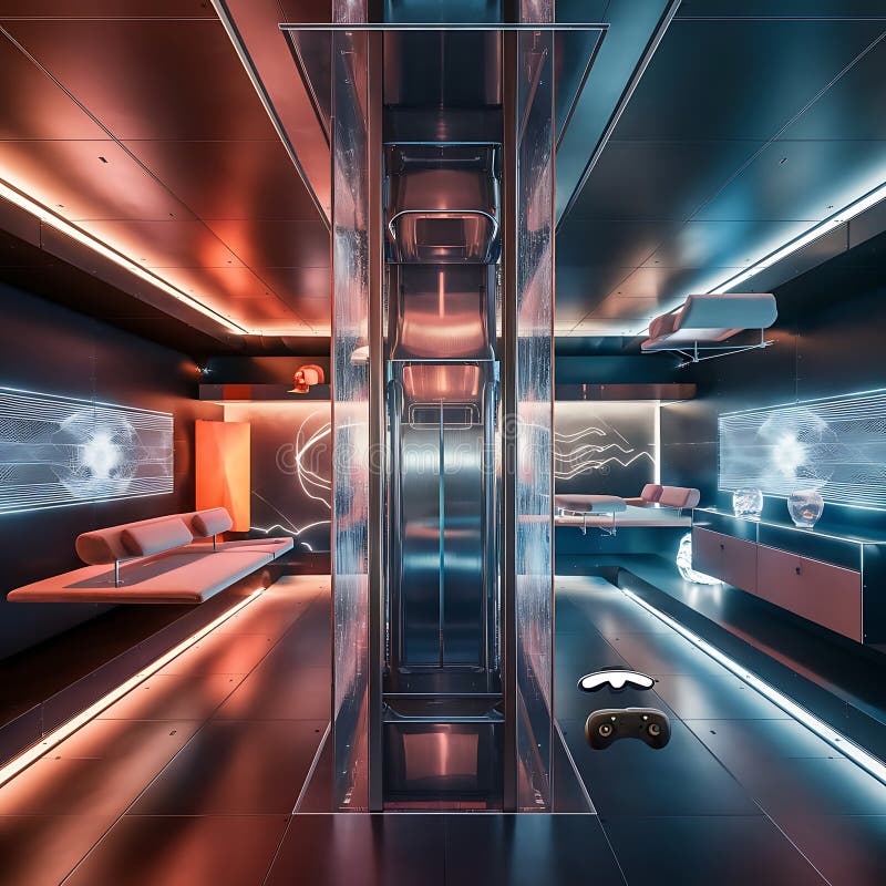 Immersive Virtual Reality Mockup, Modern Living Room Interior Design ...