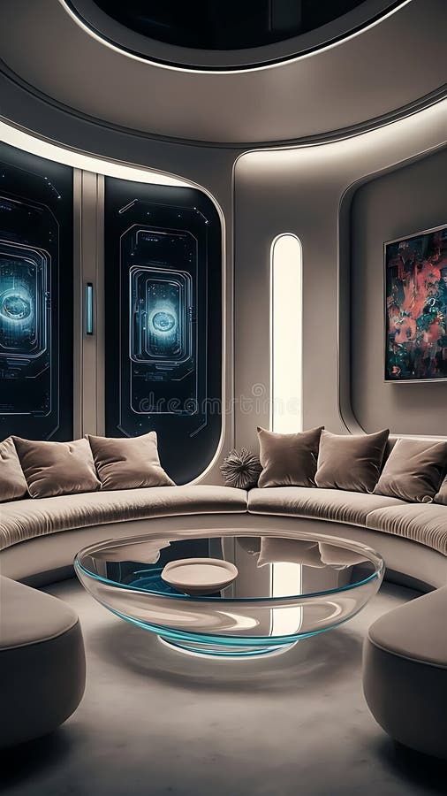 Immersive Virtual Reality Mockup, Modern Living Room Interior Design ...