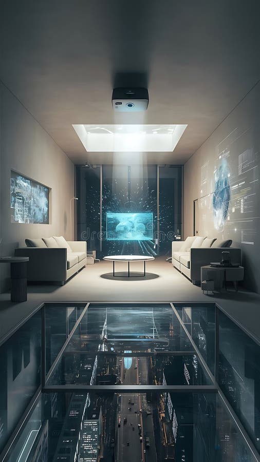 Immersive Virtual Reality Mockup, Modern Living Room Interior Design ...