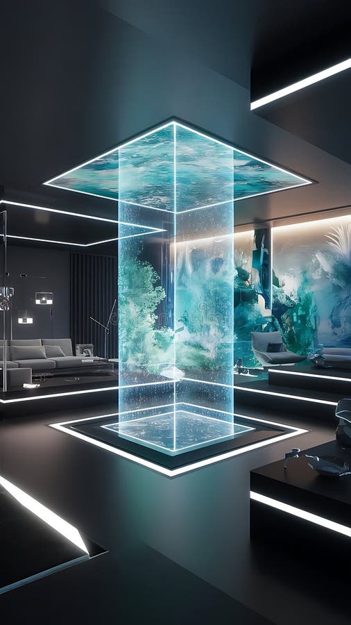 Immersive Virtual Reality Mockup, Modern Living Room Interior Design ...