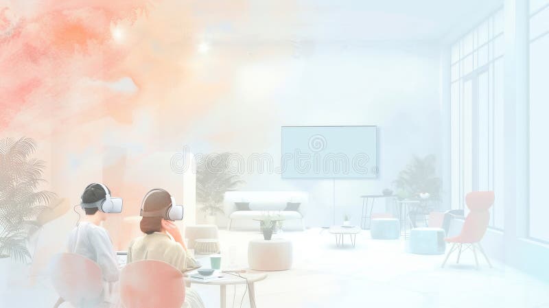 Immersive Virtual Reality Setup for Networking, Participants in Vivid ...