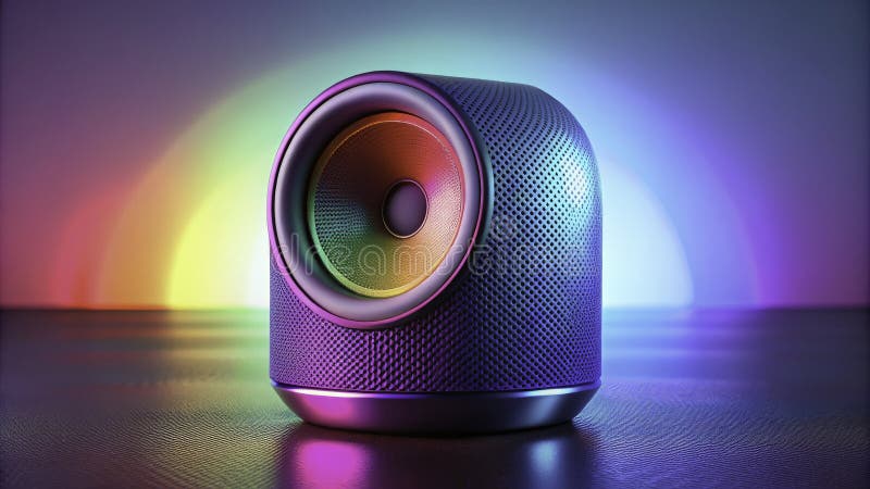Immersive Visual of a Gradient Smart Speaker a Stunning Icon ...