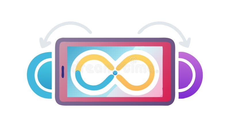 Immersive VR or AR with Infinity Symbol Icon, Vector Design Generative ...