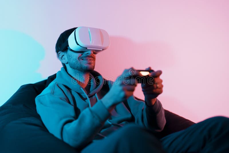 Immersive VR Gaming Experience Stock Photo - Image of interactive ...