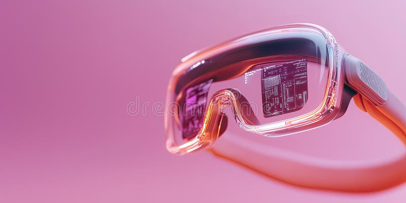 Immersive VR Headset Showcasing Circuits and Holographic Display ...