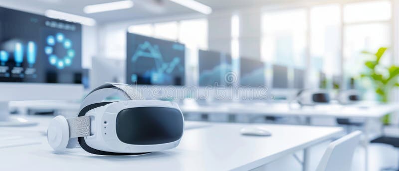 Immersive VR Technology in Business Office Environment. Stock ...