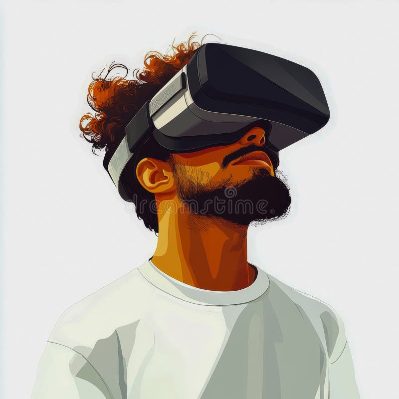 Immersive VR Training Experience with Man Wearing Virtual Reality ...