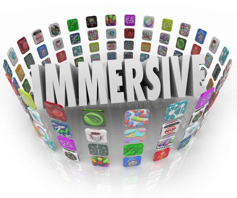 Immersive Word App Software Program Application Icons Stock ...