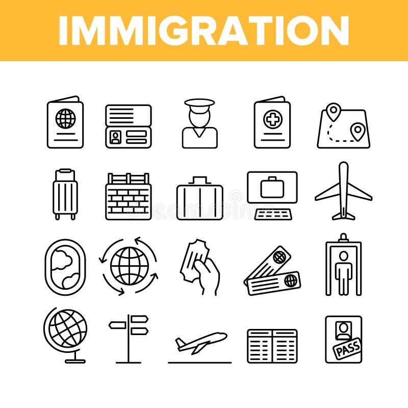 Immigration Icons Stock Illustrations 1 670 Immigration Icons Stock