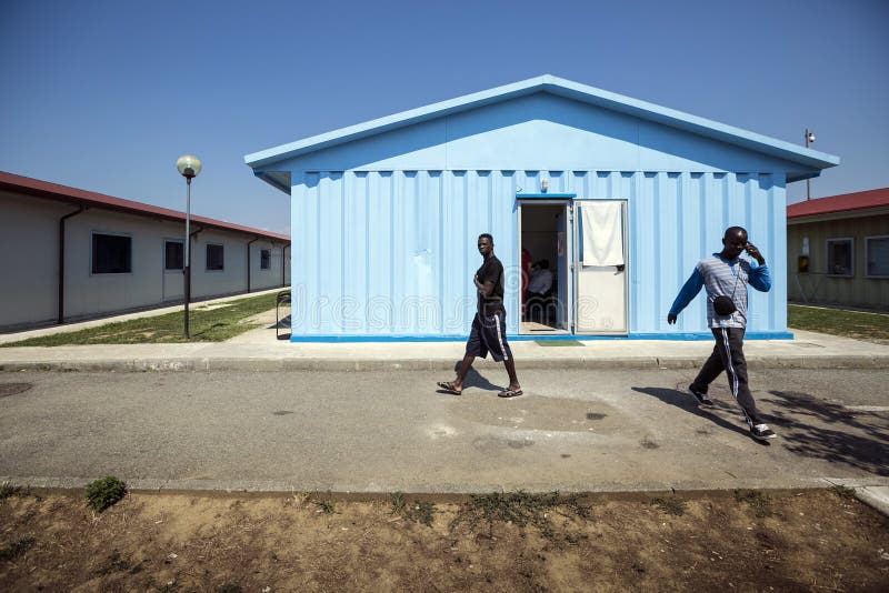 Immigration Emergency in Italy Editorial Photo - Image of refugee, camp ...
