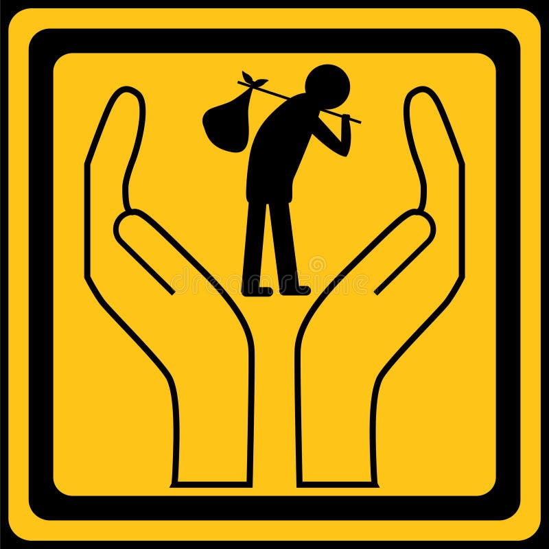 Immigration / Homelessness Sign Stock Vector - Illustration of ...
