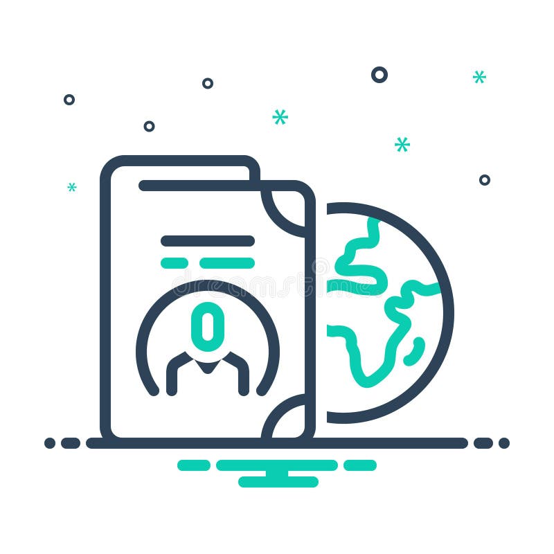 Mix Icon for Immigration, Migration and Travel Stock Vector ...