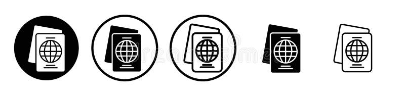 Immigration Icon Vector Set on White Background Stock Vector ...