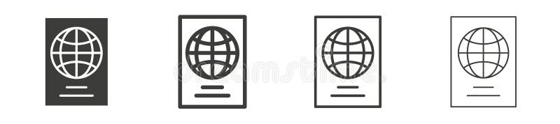 Immigration Icon Vector Set on White Background Stock Vector ...
