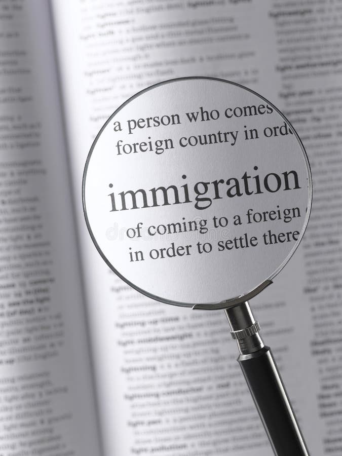 IMMIGRATION stock image. Image of highlighted, glass - 45820257