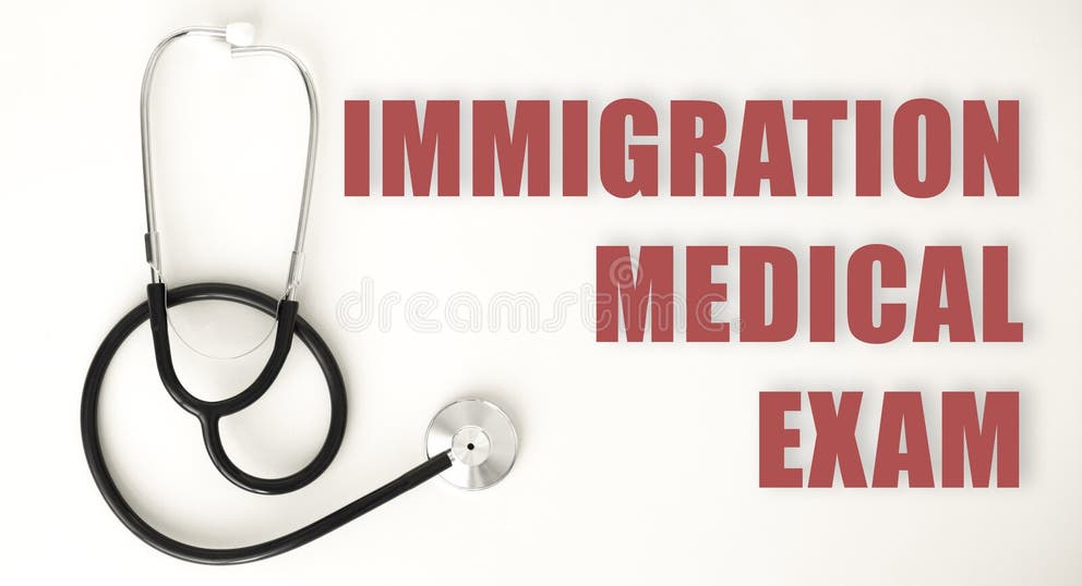 Immigration Medical Exam is Shown Using the Text Stock Image - Image of ...