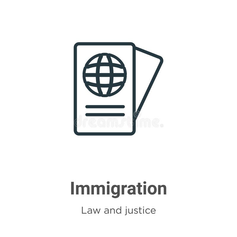 Set of Immigration Simple Icons Stock Vector - Illustration of country ...