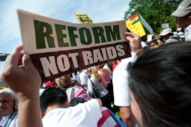 Immigration Protest at White House Editorial Photo - Image of protest ...