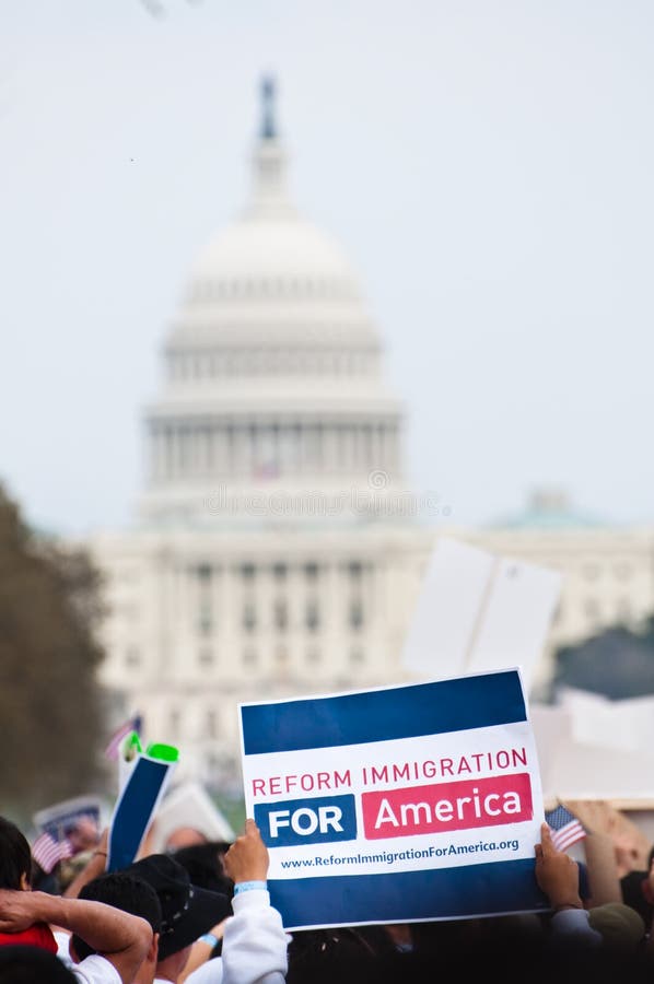 Immigration Rally in Washington Editorial Photo - Image of hispanic ...