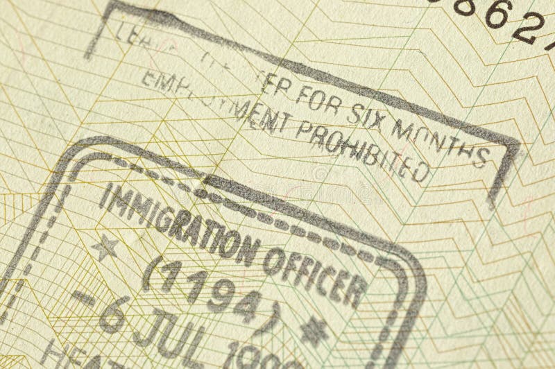 UK Immigration Arrival Passport Stamp Stock Photo - Image of travel ...