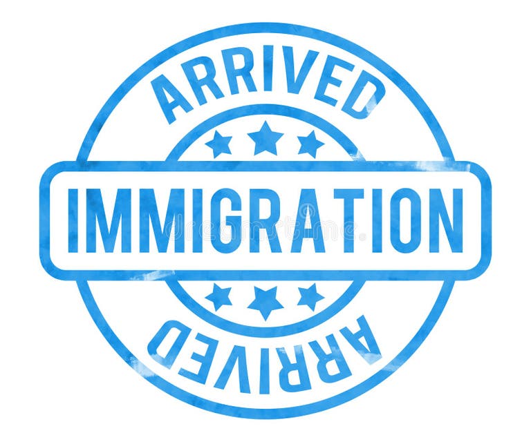 Immigration Stamp stock illustration. Illustration of american - 38982883