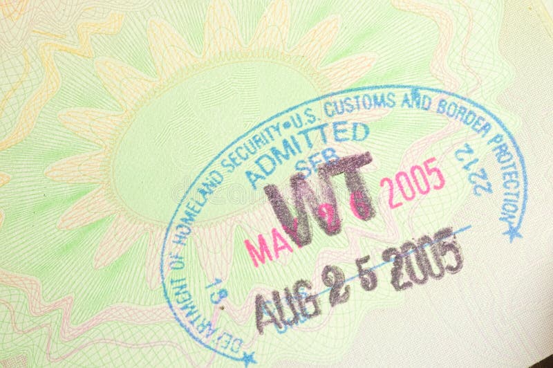 Immigration stamp for USA stock image. Image of state - 22083835