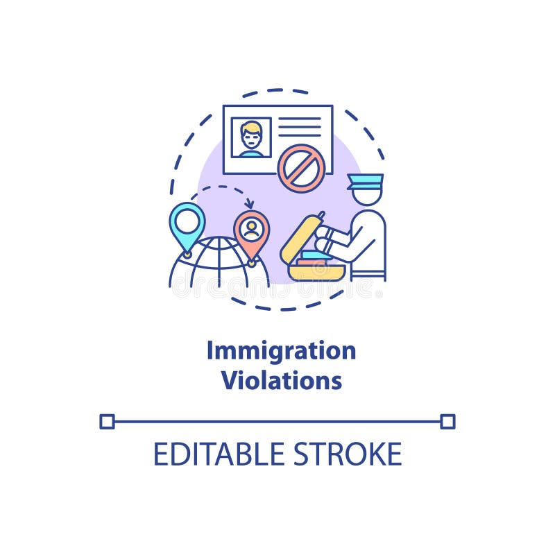 Immigration Violations Concept Icon Stock Vector - Illustration of idea ...